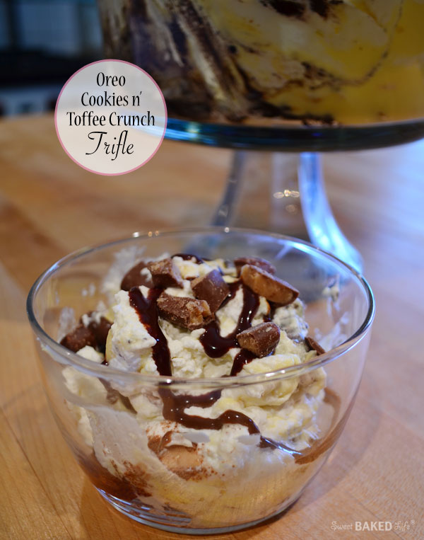 Oreo Cookies n’ Toffee Crunch Trifle – Sweet Baked Life