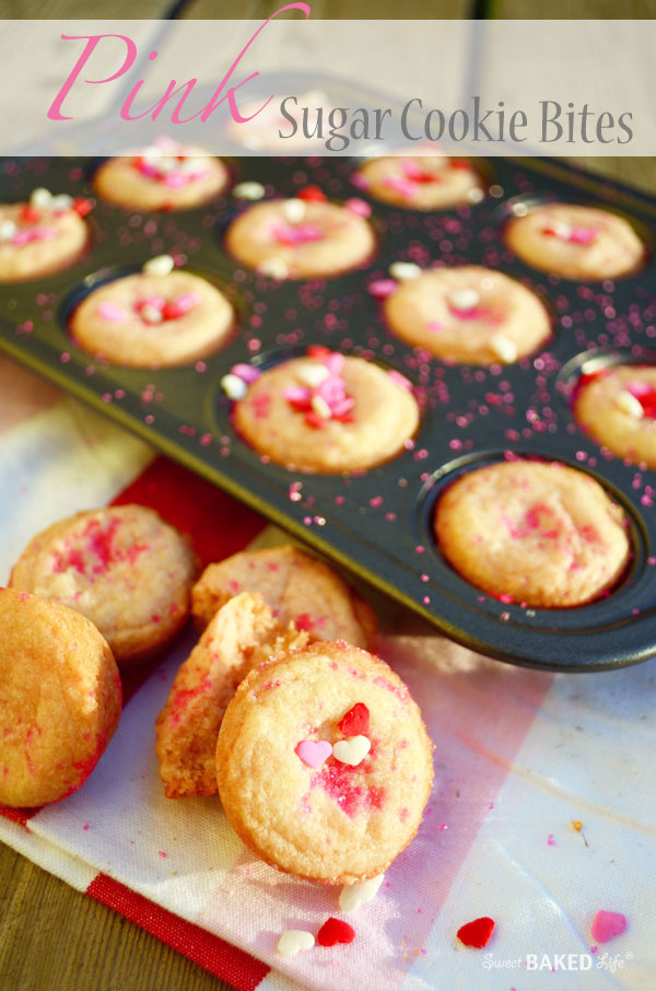 Pink Sugar Cookie Bites – Sweet Baked Life