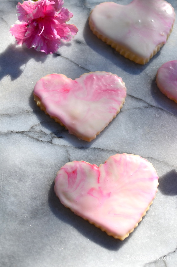 Pink Glazed Heart Shortbread Cookies – Sweet Baked Life